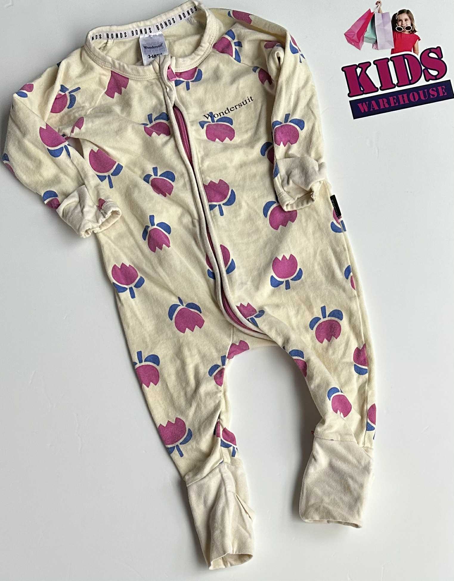 BONDS Wondersuit Cream, Flower Print Size 00 – Kids Warehouse AU