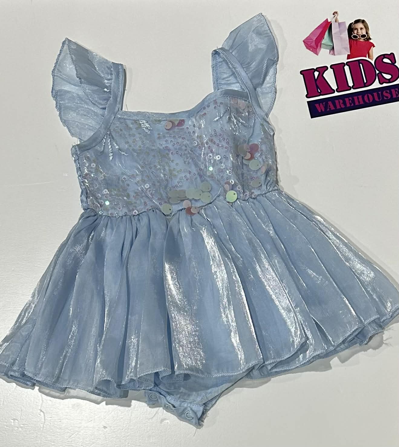 Gem Look Blue Sparkly Dress Size 00 – Kids Warehouse AU