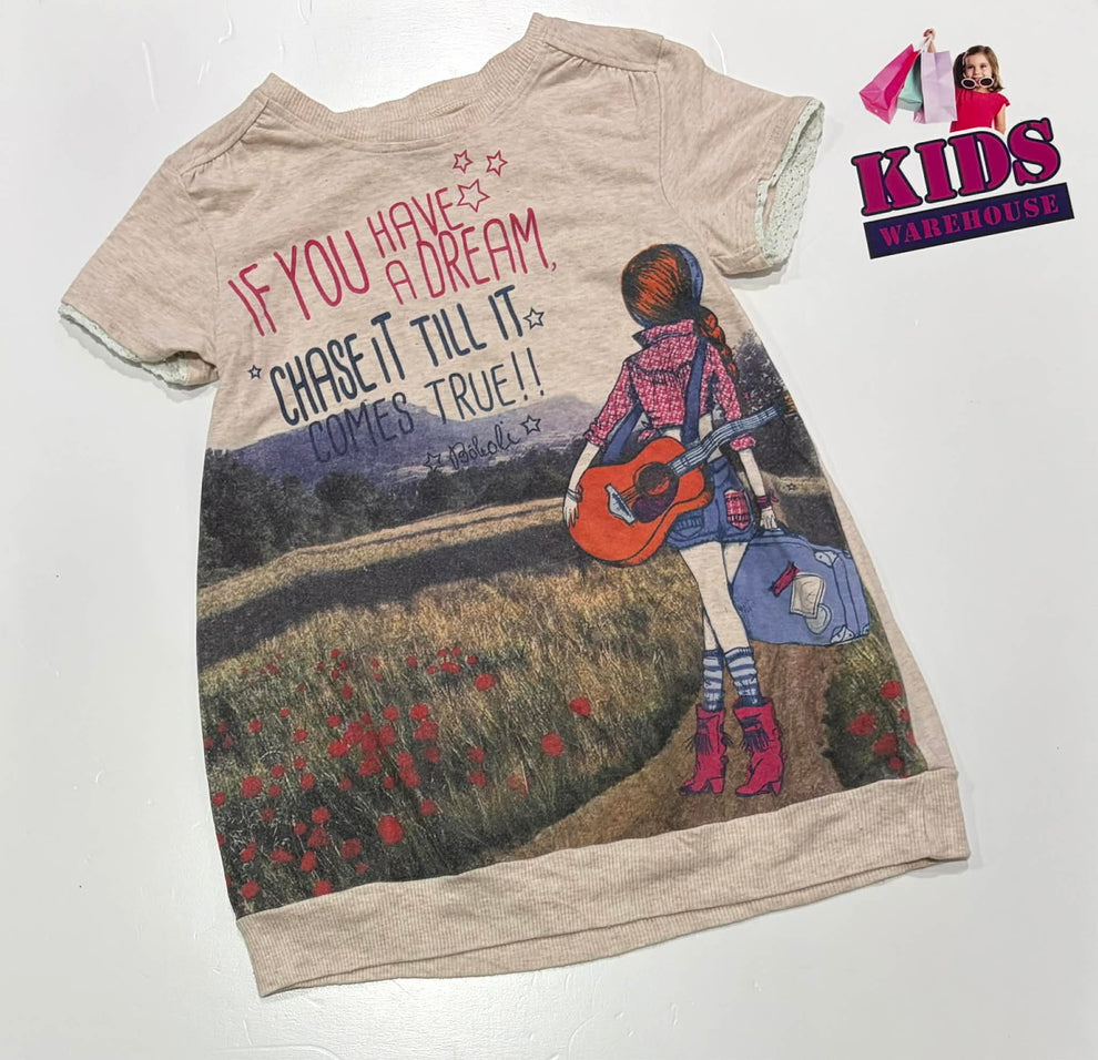 Bóboli Cream Top With “If You Have A Dream Chase It Till It Comes True ...