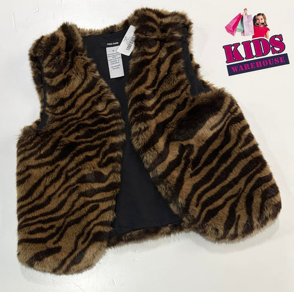 Fred Bare Fluffy Fur Tiger Pattern Vest Coat Size 6 – Kids Warehouse AU