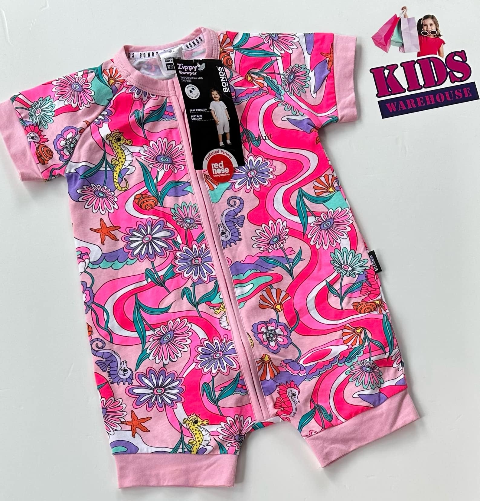 New Bonds Pink Wondersuit Size 0 – Kids Warehouse AU