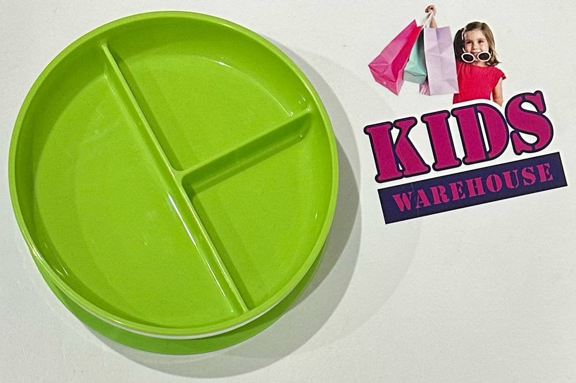 Suction Divided Plate Green – Kids Warehouse AU